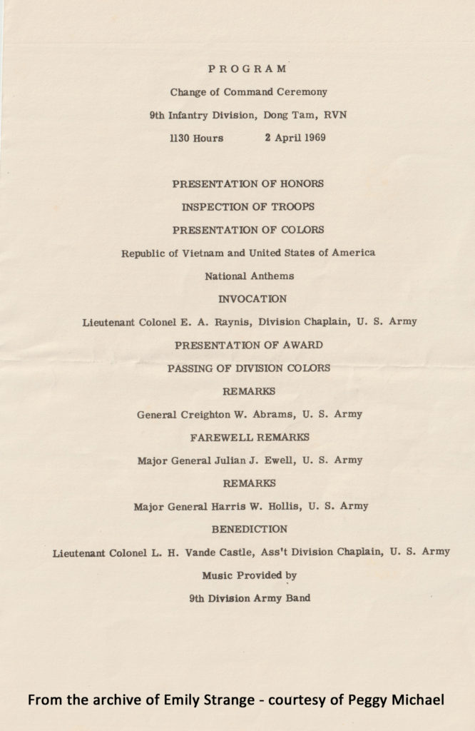 Memorabilia Monday #7 – See a 9th Infantry Division Change of Command ...